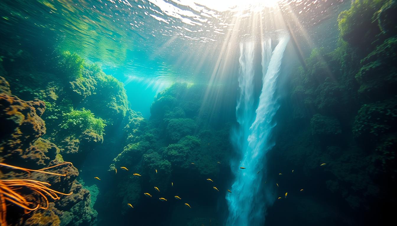 Der Mauritius Unterwasser Wasserfall: Ein Naturspektakel